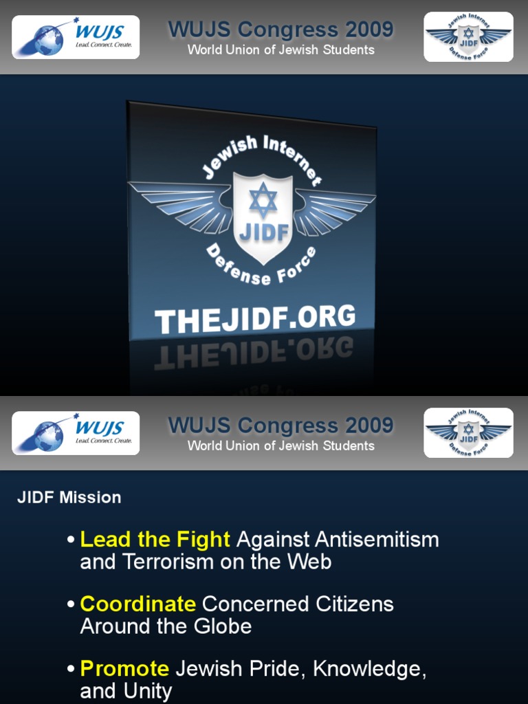 JIDF Presentation To World Union of Jewish Students (WUJS) | PDF ...
