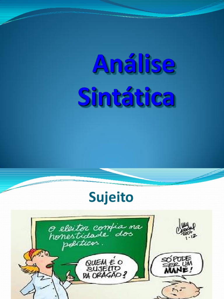 Analise Sintatica | PDF | Assunto (gramática) | Regras