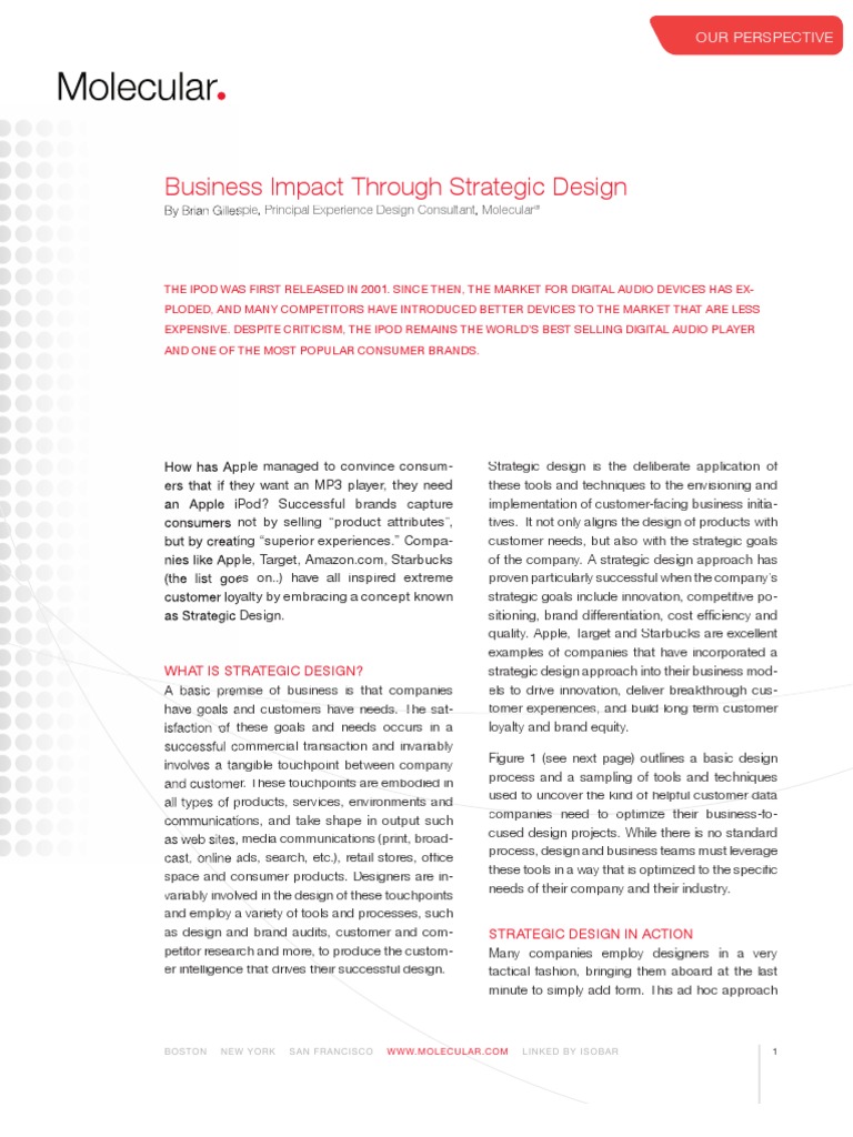 Business Impact Through Strategic Design | PDF | Strategic Management ...
