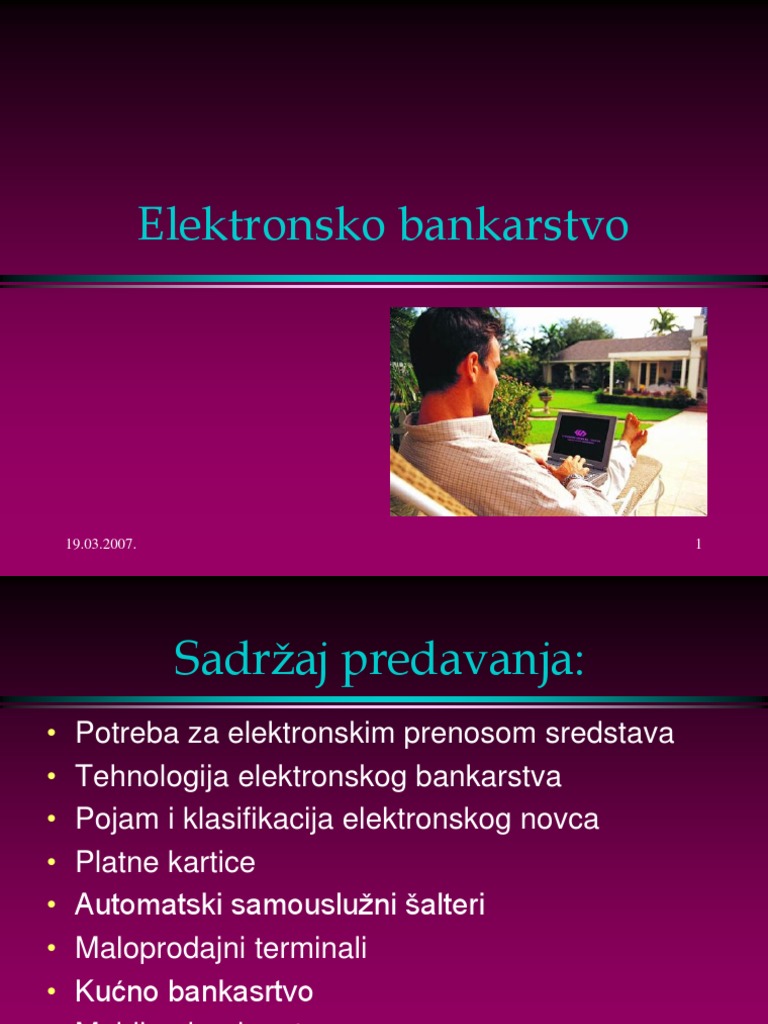 Elektronsko Bankarstvo | PDF