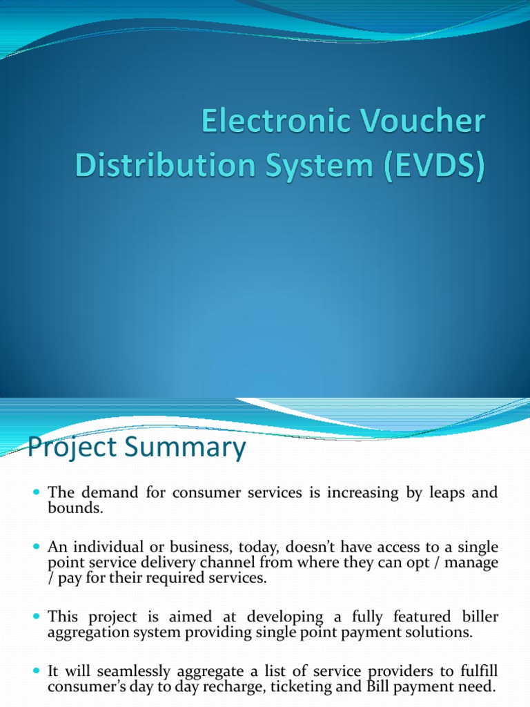 Electronic Voucher Distribution System (EVDS) | PDF | Web Application ...