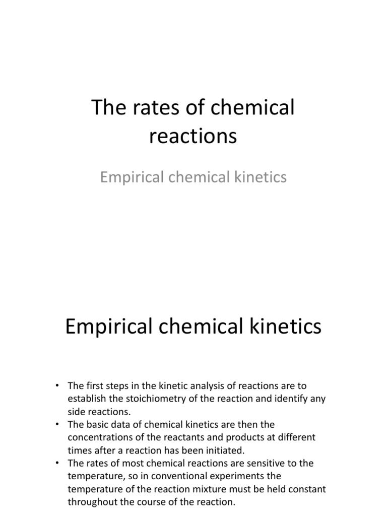Chemical Reaction Rates and Kinetics | PDF | Reaction Rate | Chemical ...