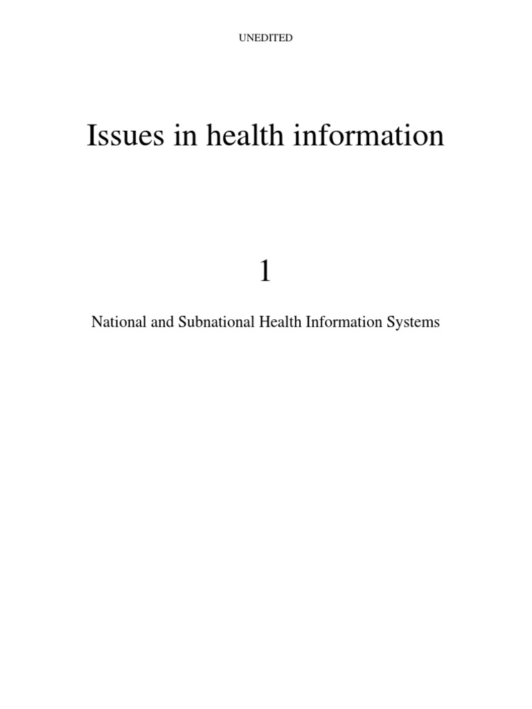 Health Information | PDF | Health Informatics | Health System