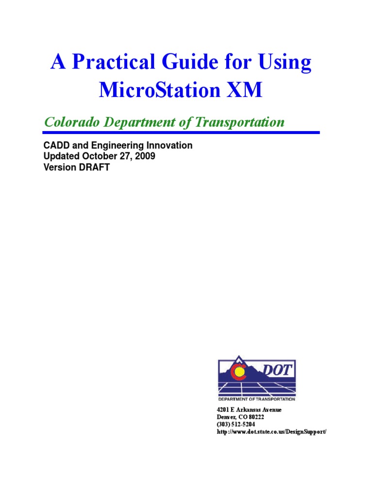 A Practical Guide For Using MicroStation XM | PDF | Graphical User Interfaces | Computer Aided ...