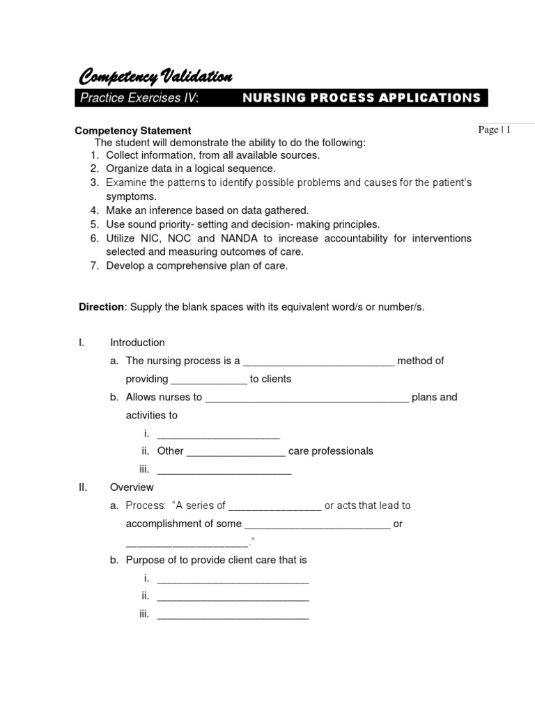 Competency Validation IV | PDF | Nursing | Medical Diagnosis