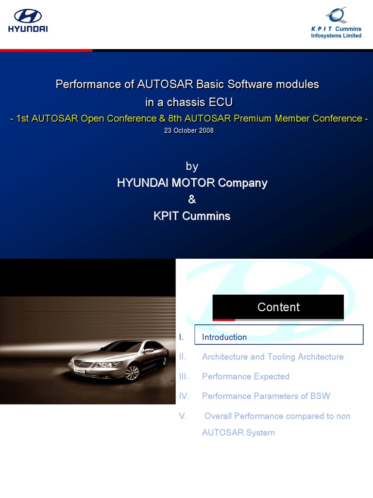 08 Hyundai KPIT Performance BSW Modules Chassis Implementation | PDF ...