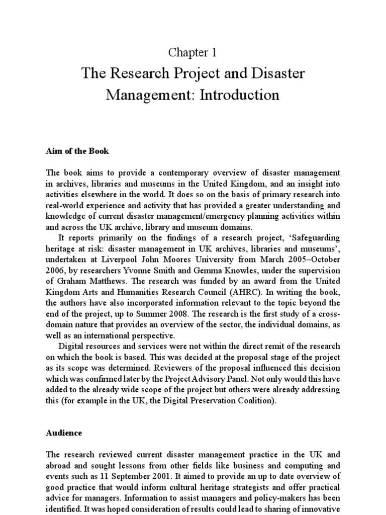 Disaster Management in Cultural Heritage | PDF | Emergency Management ...
