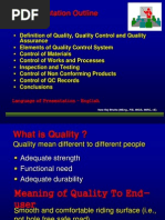 Quality Control Procedure | PDF | Concrete | Masonry