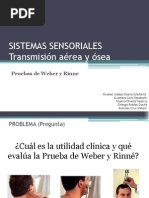 Pruebas de Weber y Rinne: Diagnóstico Auditivo | PDF