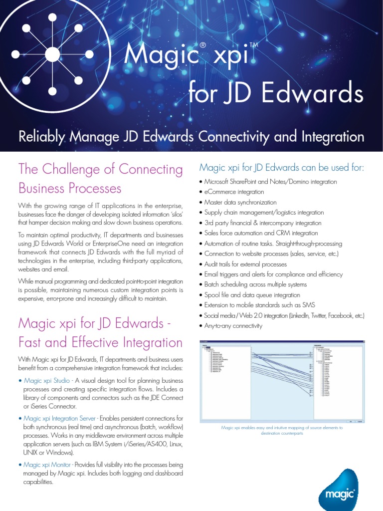 Magic Xpi For Oracle JDE Brochure | PDF | Ibm System I | Business Process