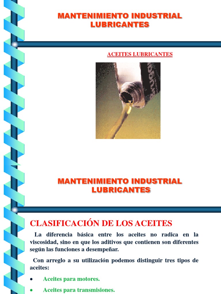 Tipos de Aceites | PDF | Lubricante | Engranaje