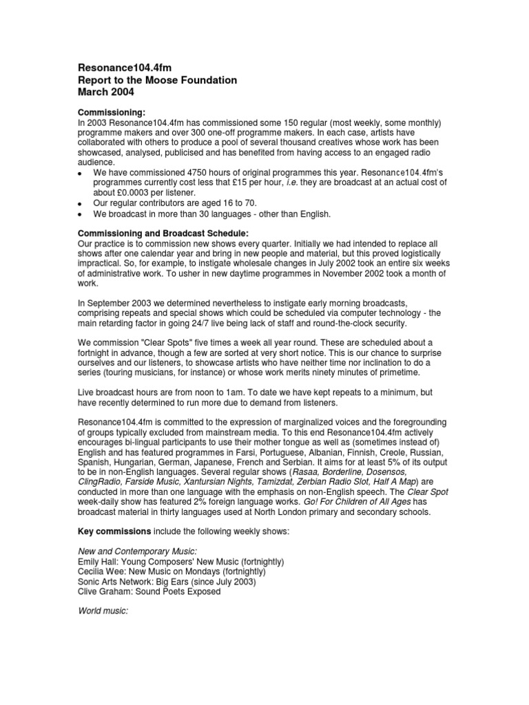 Moose Report 2004 For Web | PDF | Websites | Broadcasting