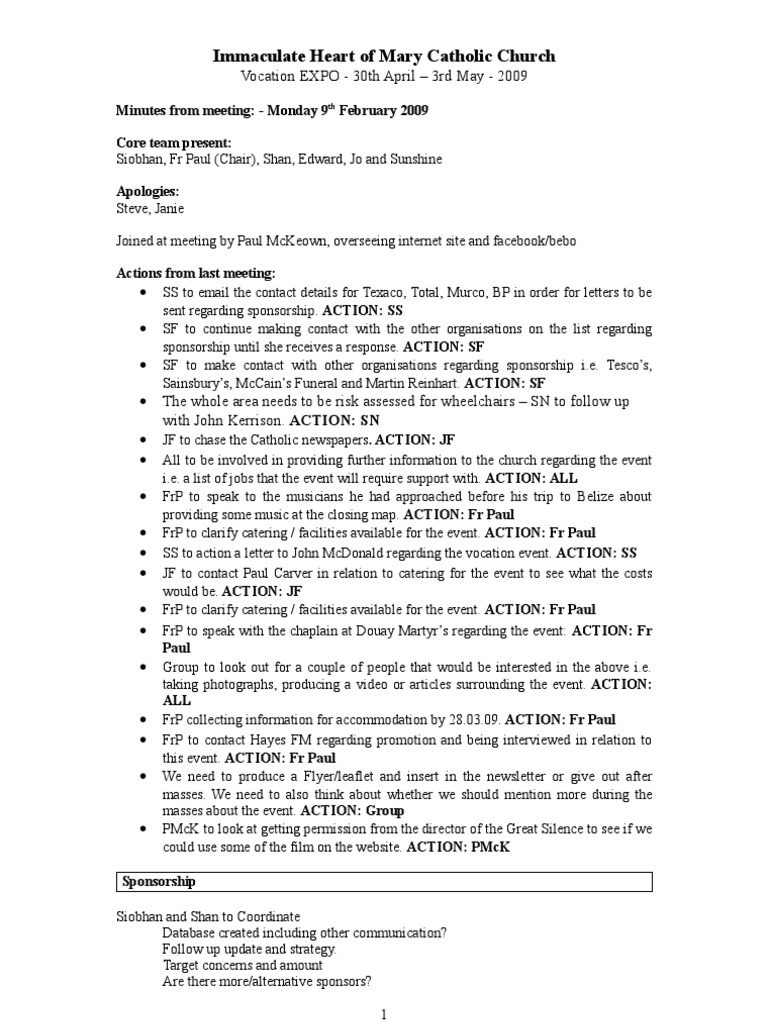 Immaculate Heart of Mary Catholic Church: Vocation EXPO - 30th April ...