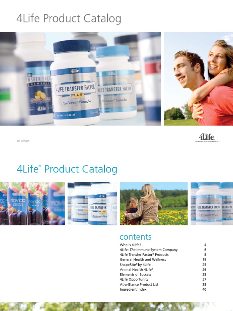 4life Catalog | PDF | Glycerol | Immune System