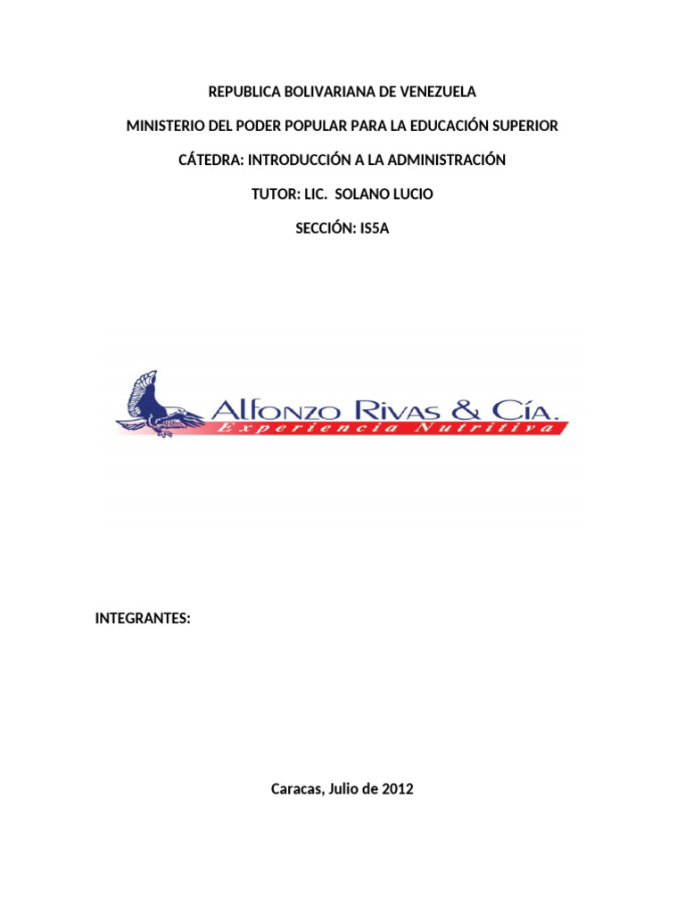 Ensayo Alfonzo Rivas | PDF | Calidad (comercial) | Venezuela