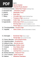 Pathognomonic Signs | PDF | Medical Specialties | Clinical Medicine