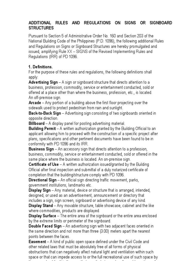 PD 1096 Additional | License | Traffic