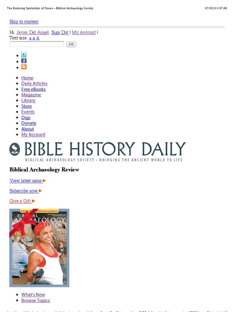 The Enduring Symbolism of Doves - Biblical Archaeology Society PDF ...