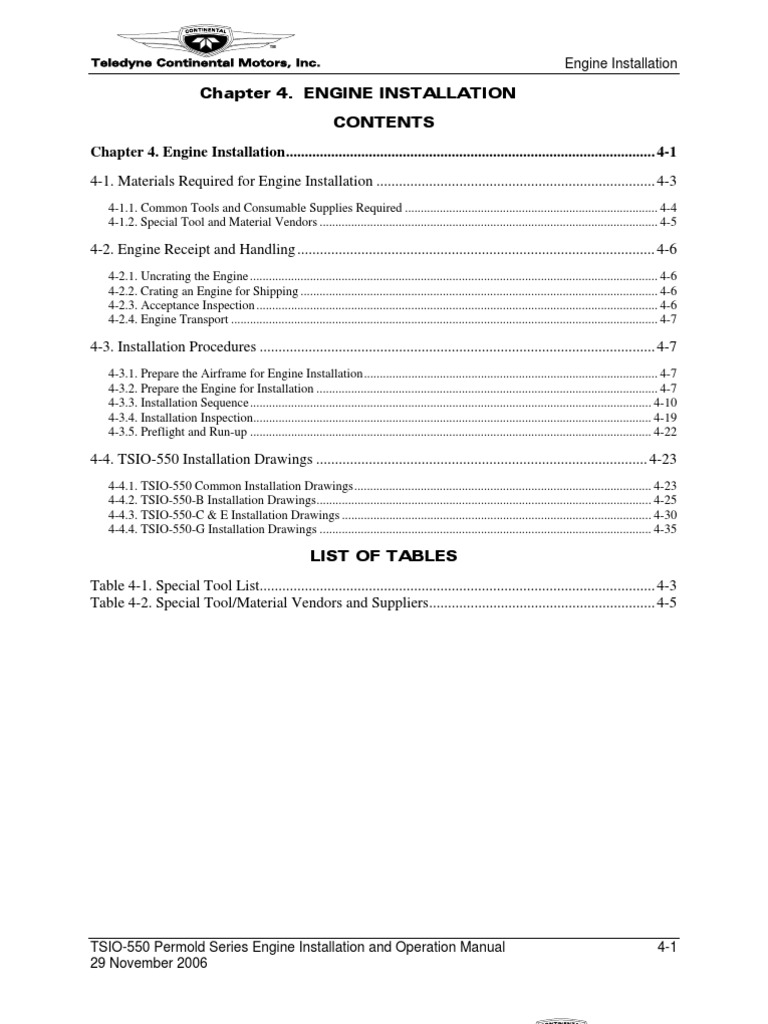 Instalacion Del Motor TSIO-550-G | PDF | Motor Oil | Turbocharger