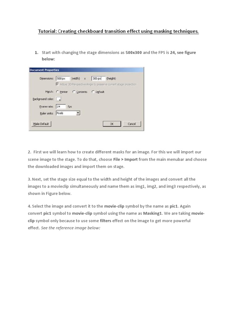 Tutorial - Checkboard Using Masking | PDF | Teaching Mathematics ...