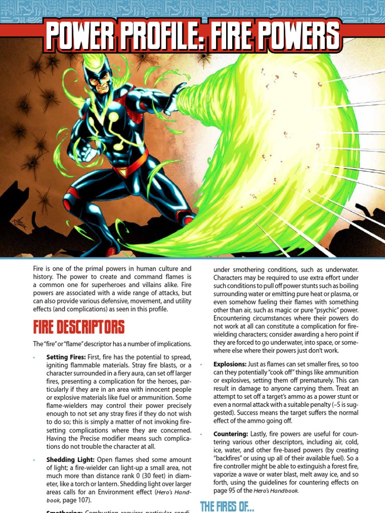Power Profile 01 - Fire Powers | PDF | Derivative Work | Trademark