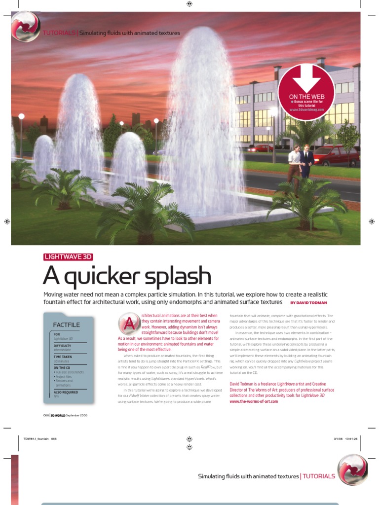 Modeling A Fountain Lightwave | PDF | Texture Mapping | Rendering ...