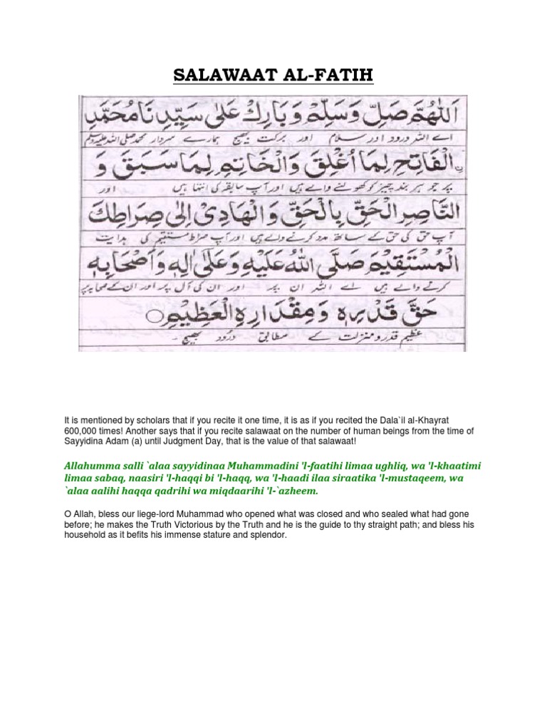 Salawat Fatih | PDF