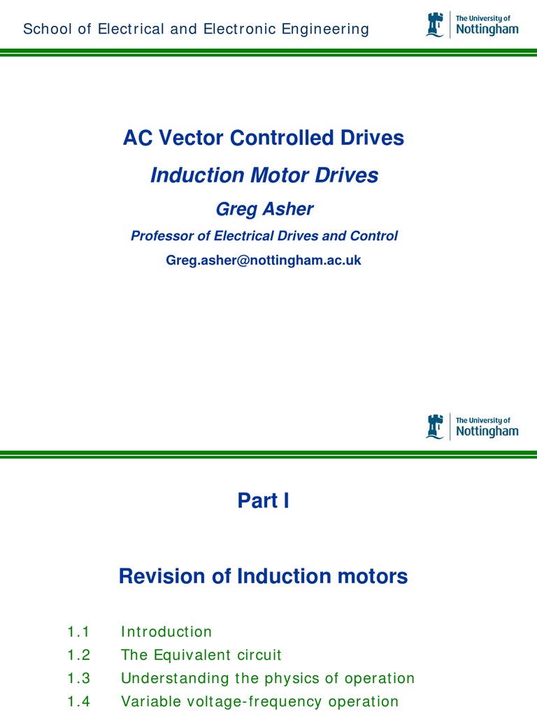 Induction Motor Drive Basics | PDF | Components | Machines