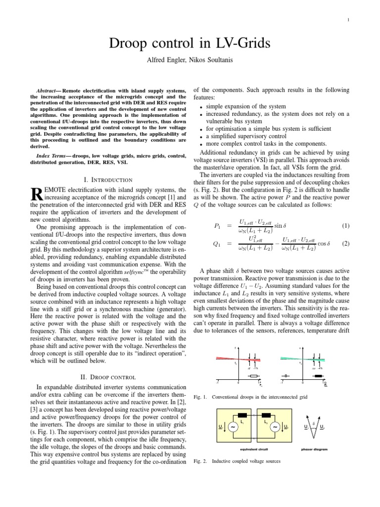 Droop Control | PDF | Electrical Grid | Ac Power