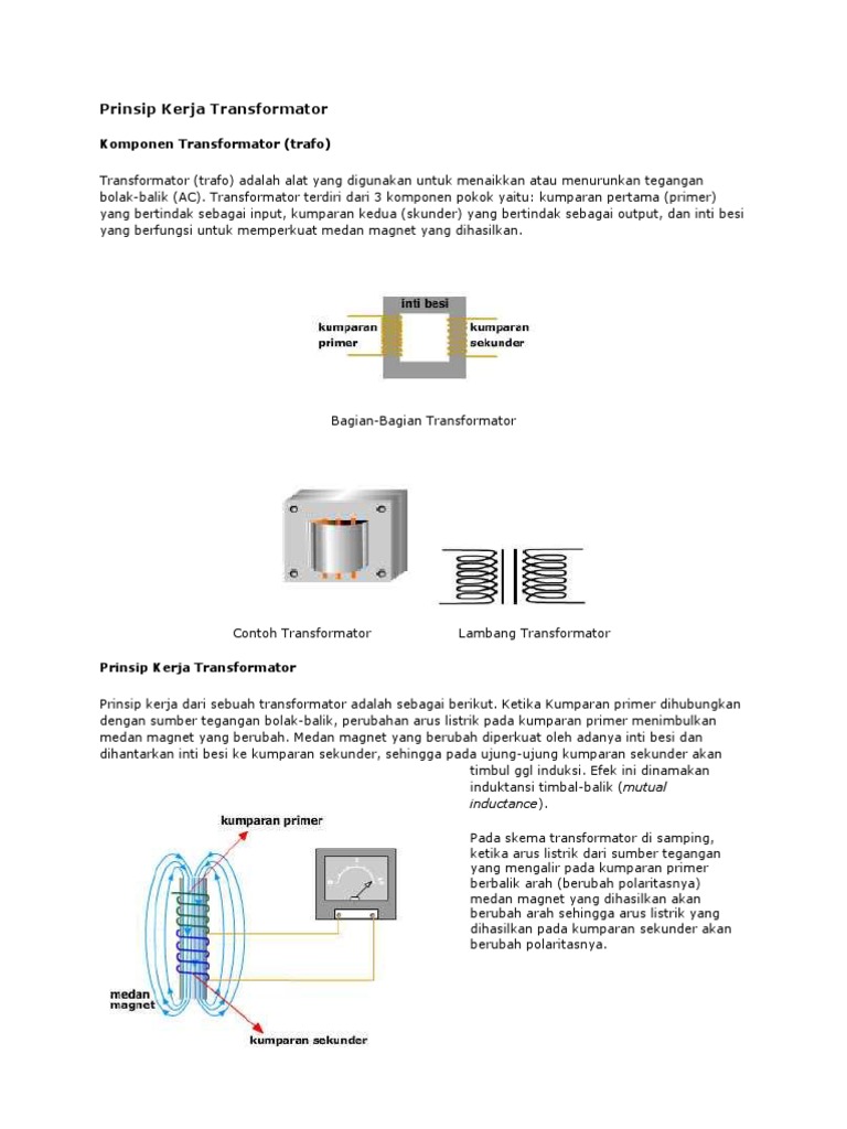 Prinsip Kerja Transformator | PDF