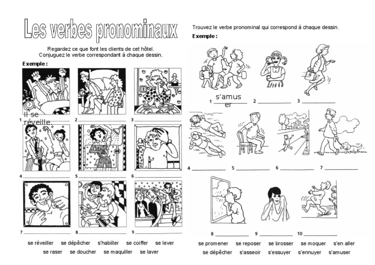 Ficha Verbes Pronominaux Definitiva | PDF