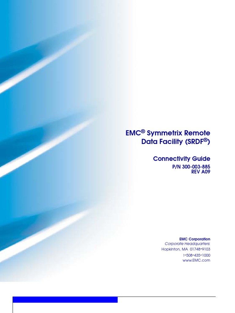 EMC® Symmetrix Remote Data Facility - Connectivity Guide | PDF | Computer Data Storage ...