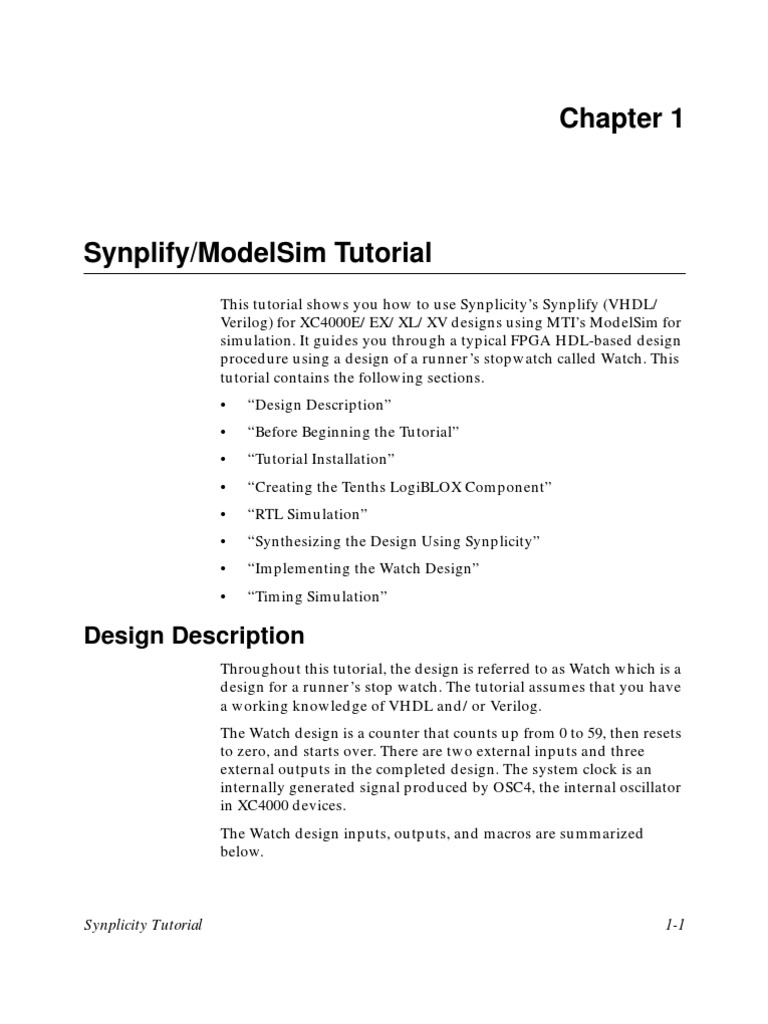 Modelsim Tutorial | PDF | Vhdl | Hardware Description Language