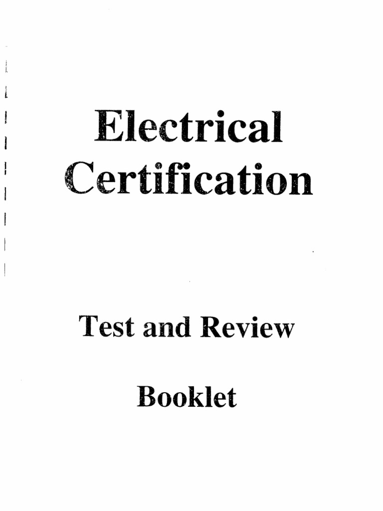 Electrical Certification Test PDF | PDF | Series And Parallel Circuits ...