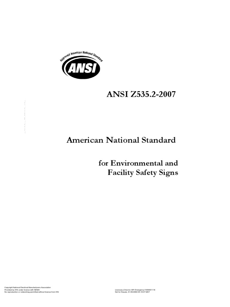 ANSI Z535 2 2002 Safey Signs | PDF | Safety | Business