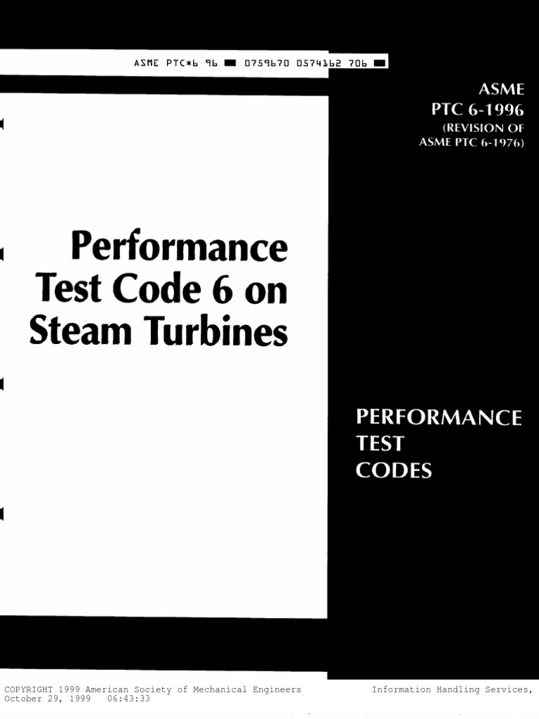 ASME PTC 6 - Steam Turbine | PDF