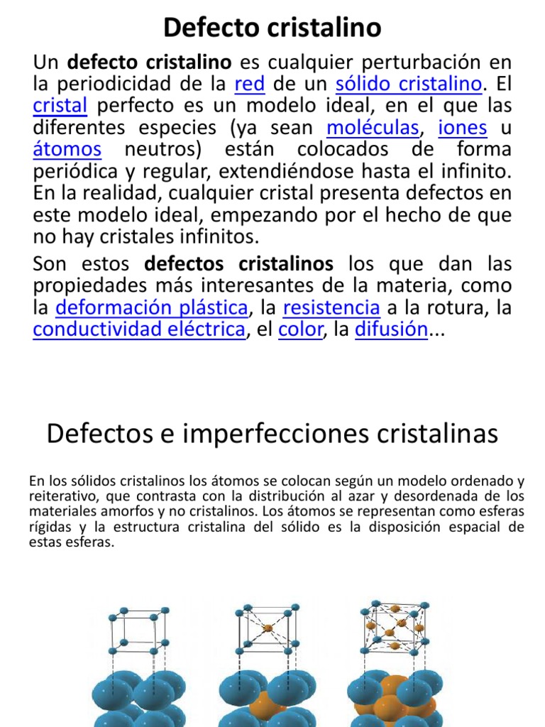 Defectos en Estructuras Cristalinas | PDF | Dislocación | Mecánica