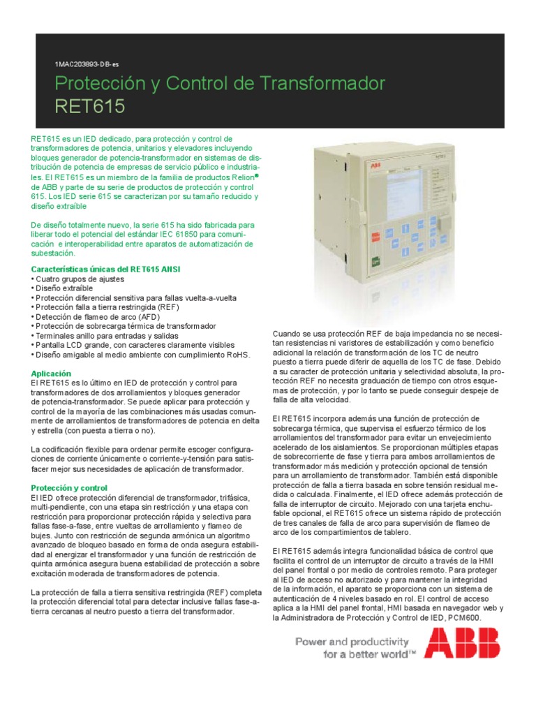 Abb Ret615 | PDF