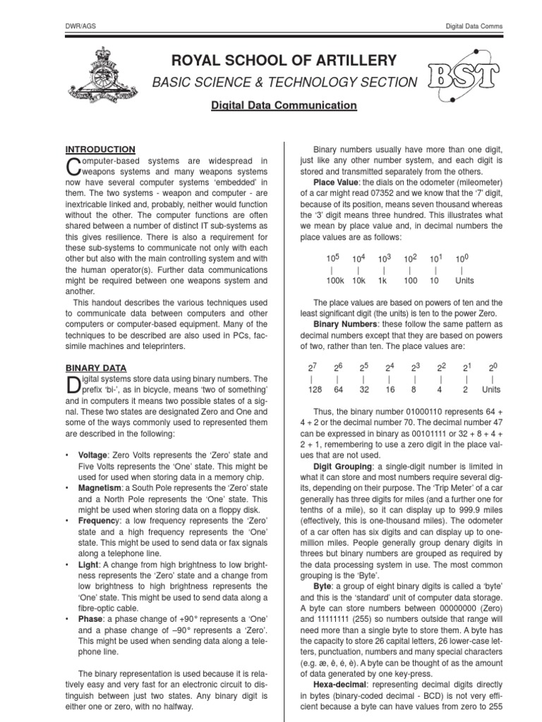 BST Handout E07 | PDF | Error Detection And Correction | Modulation