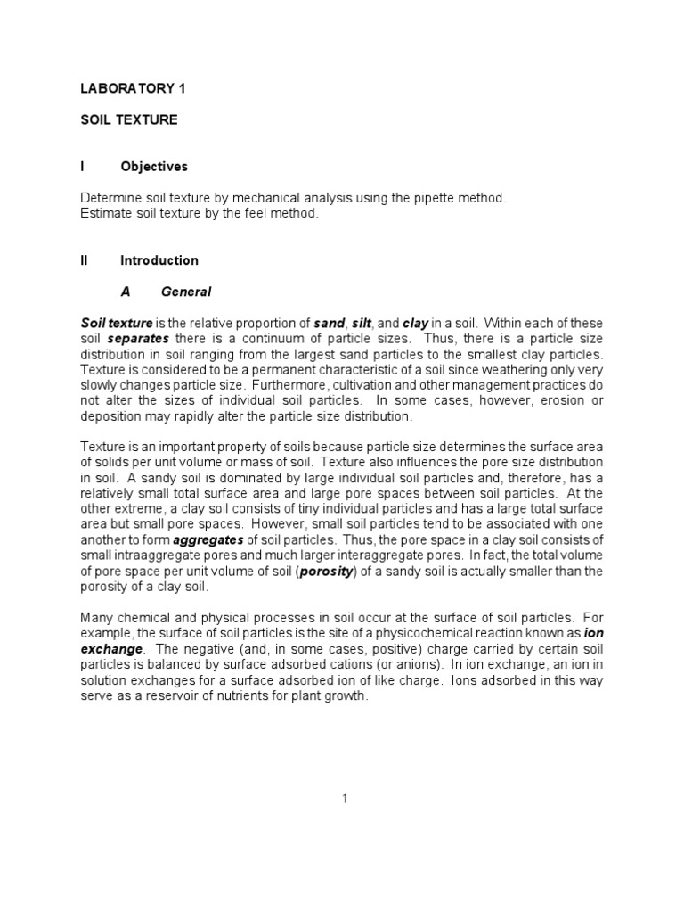 Soil Texture Lab | PDF | Porosity | Soil