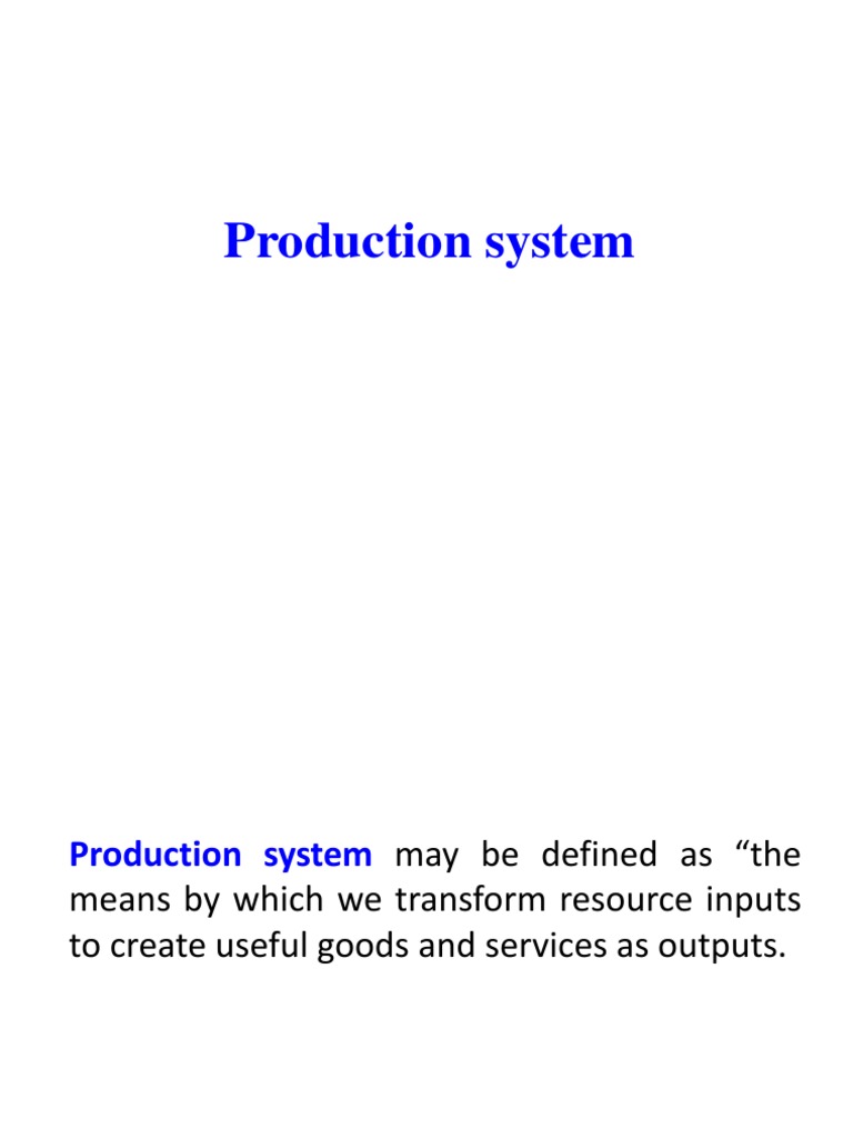 Production System | PDF | Operations Management | Factors Of Production
