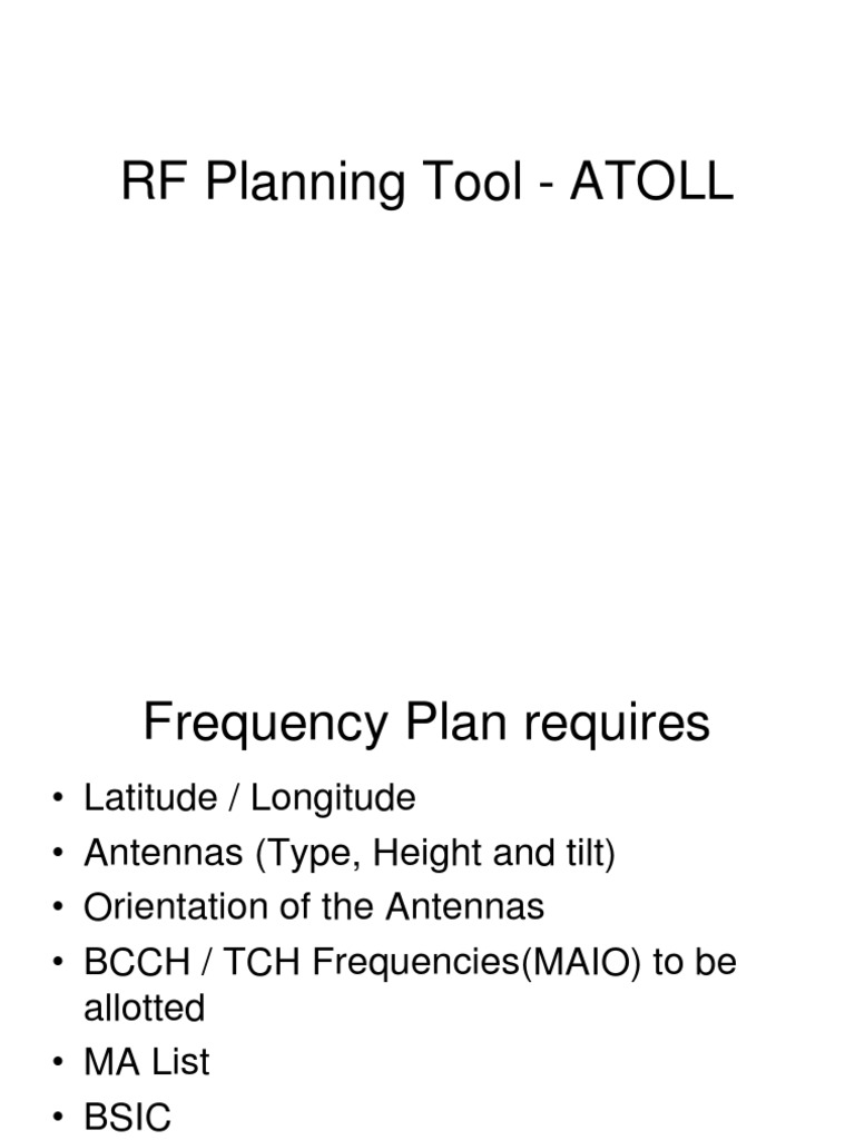 Atoll Planning | PDF | Radio Propagation | Radio Technology