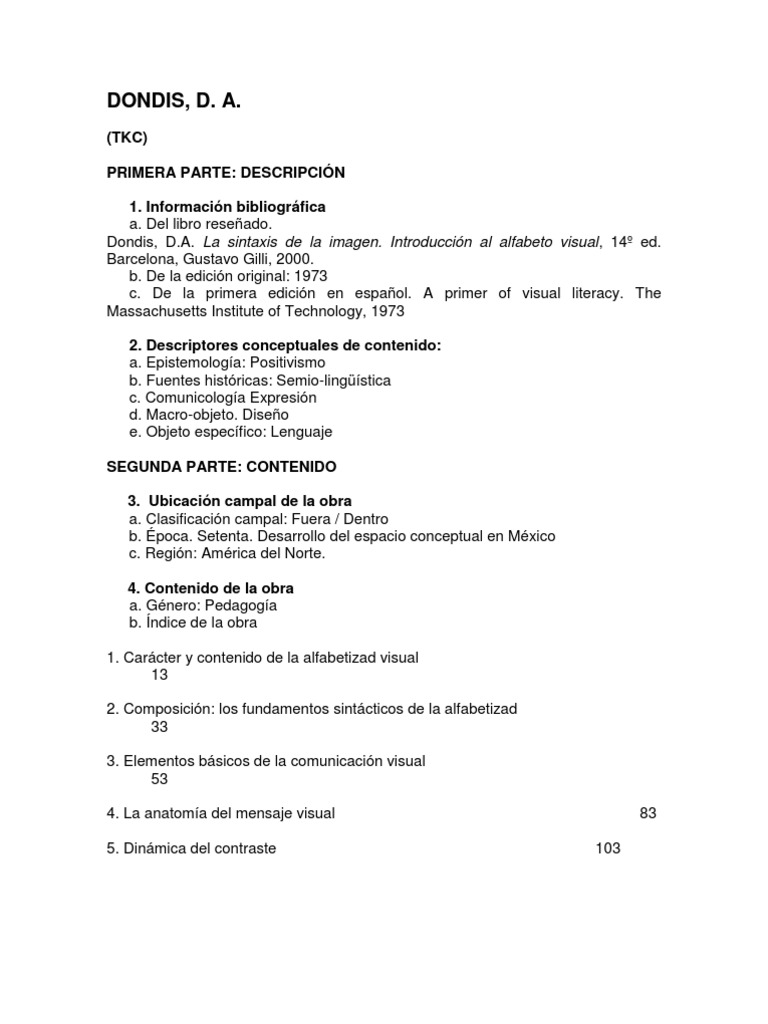 Dondis | PDF | Comunicación | Información