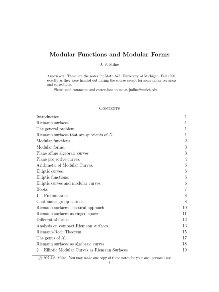 Advanced Modular Mathematics | PDF | Field (Mathematics) | Curve