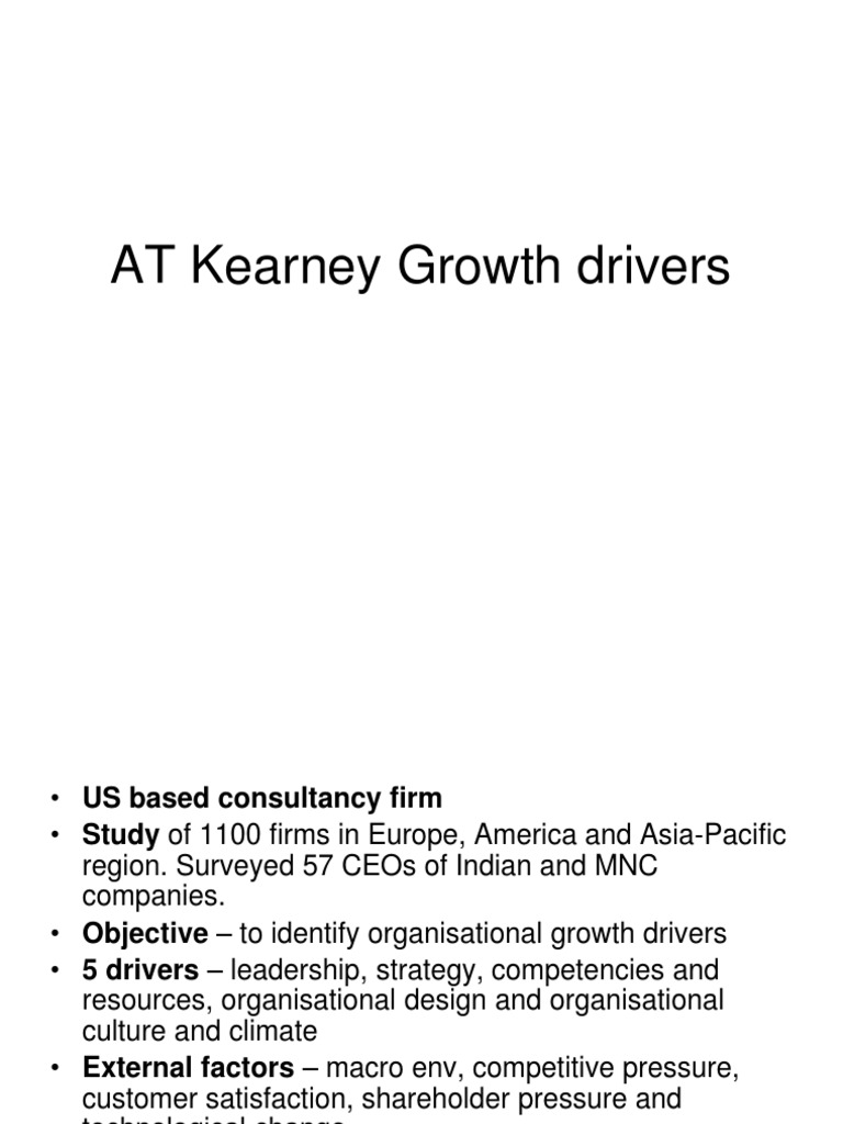At Kearney Growth Drivers | PDF