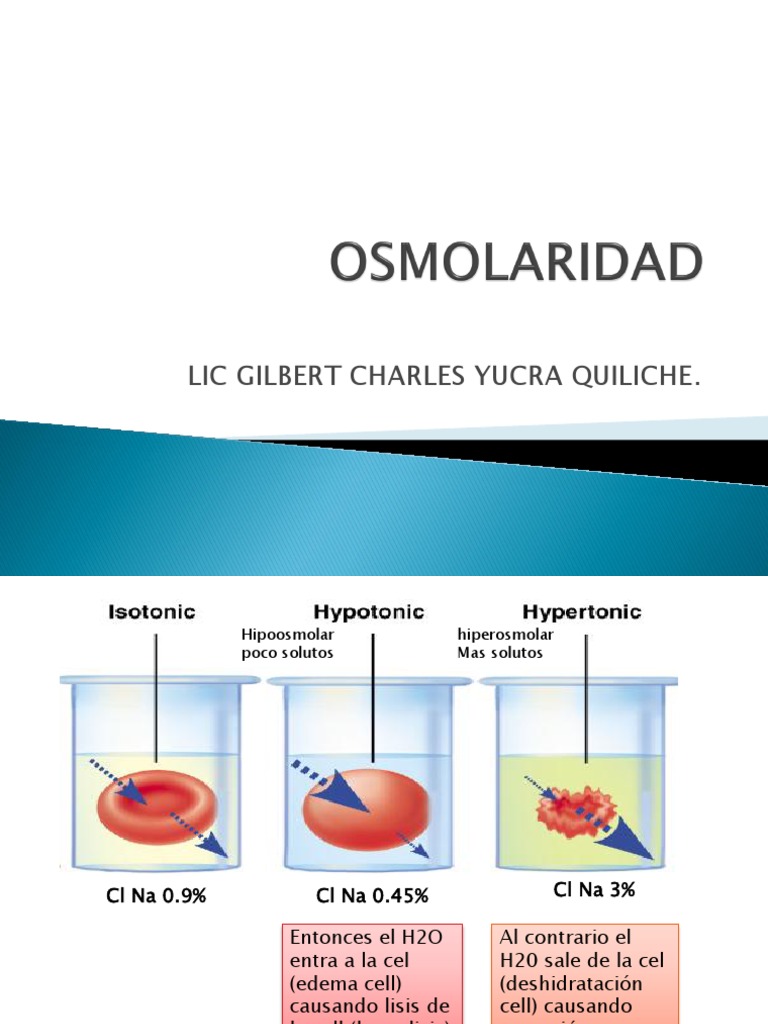 OSMOLARIDAD | PDF