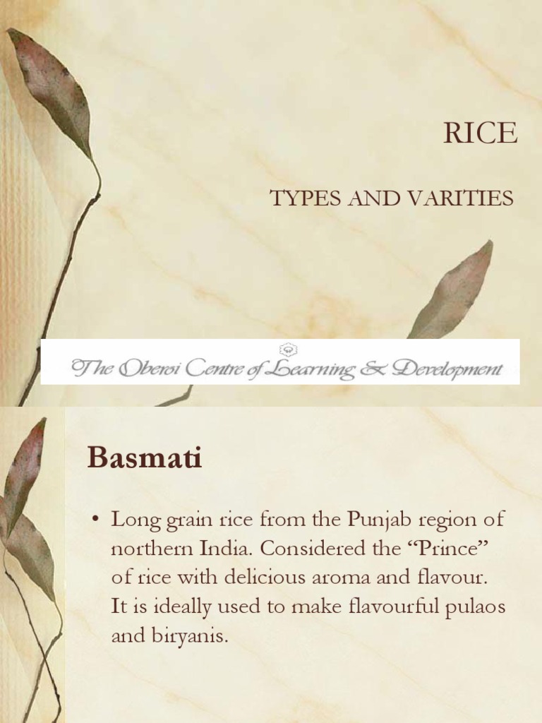 Rice | PDF | Cooking, Food & Wine