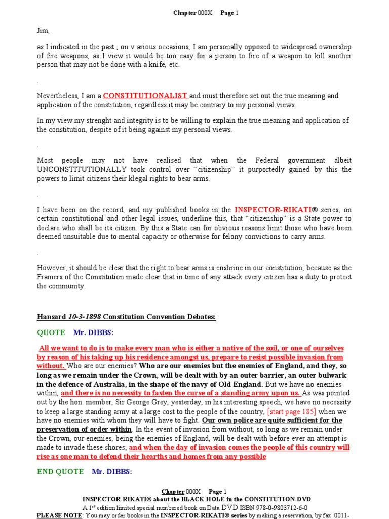 130221-Right To Bear Arms Enshrined in The Australian Constitution ...