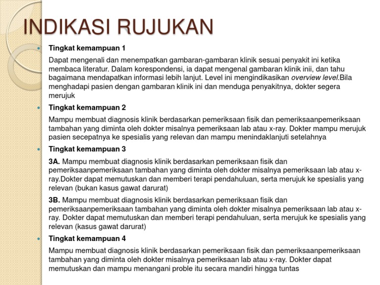 Indikasi Rujukan | PDF
