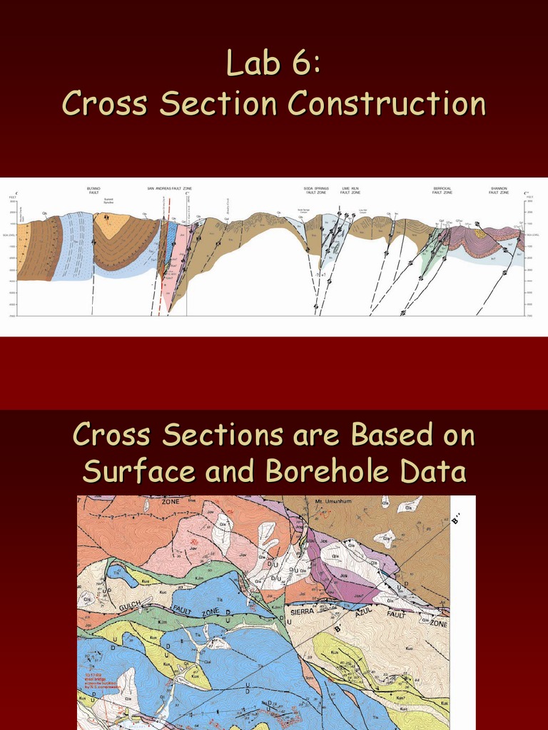 Geology Cross Section Guide | PDF | Teaching Methods & Materials